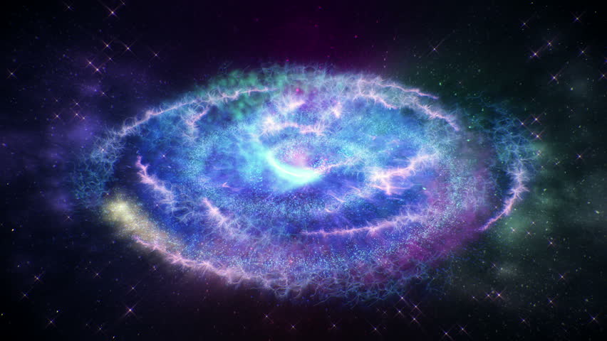 Milky Way Galaxy Spinning Space Flying Stock Footage Video (100% ...