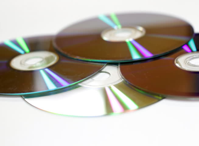 rotating cd's isolated on white background Stock Footage Video (100% ...