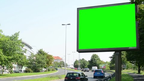 Time Lapse Billboard Green Screen On Stock Footage Video (100% Royalty ...