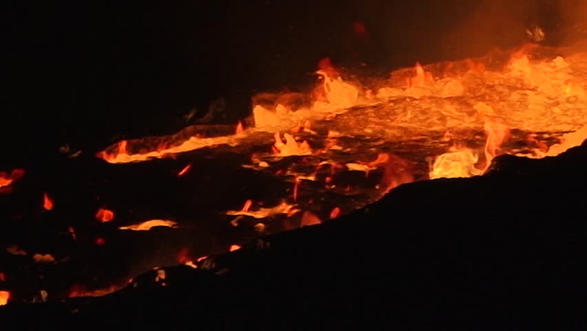 river fire flowing liquid iron Stock Footage Video (100% Royalty-free ...