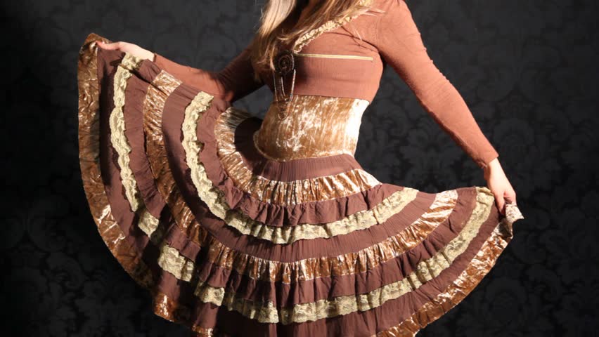 headless girl dressed skirt frills dancing Stock Footage Video (100% ...