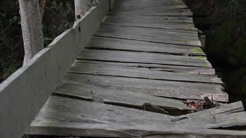Broken Wooden Bridge Stock Footage Video (100% Royalty-free) 7086586 ...