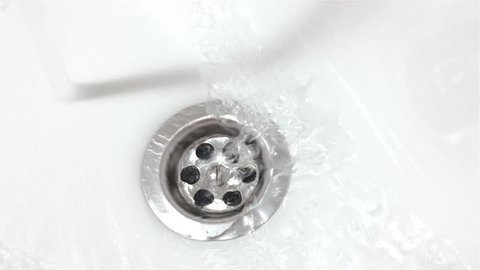 Water Streaming Sink Water Stream Going Stock Footage Video (100% ...