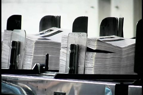 Binding Machine Working Close Stock Footage Video (100% Royalty-free ...