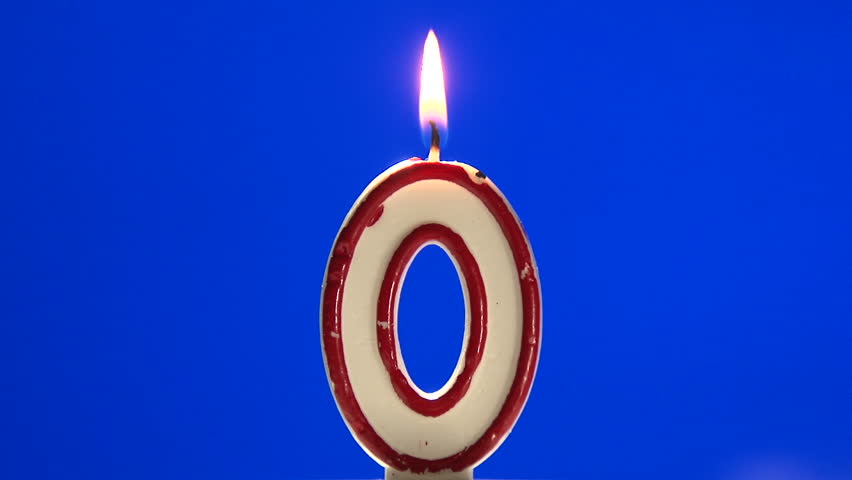 number 0 - zero birthday candle Stock Footage Video (100% Royalty-free ...