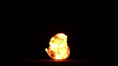 Huge Slow Motion Explosion On Black Stock Footage Video (100% Royalty ...