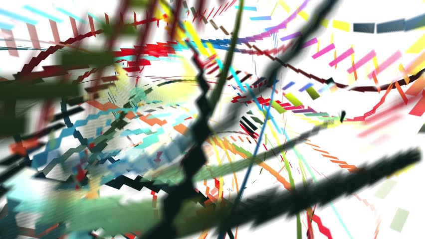 motion graphics colorful moving lines white Stock Footage Video (100% ...