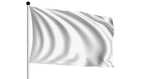 White Flag Fabric Structure Looping Alpha Stock Footage Video (100% ...