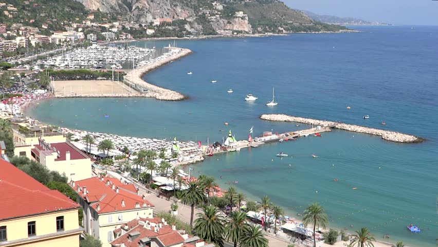 menton french riviera port garavan Stock Footage Video (100% Royalty ...