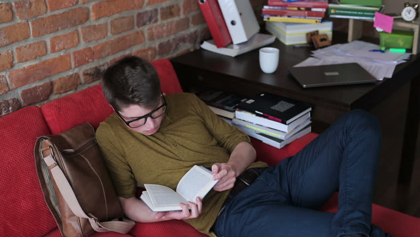 Student Finish Reading Book and Stock Footage Video (100% Royalty-free ...