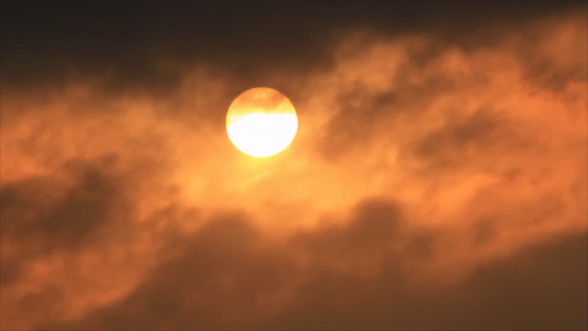 red hot sun shines bright behind Stock Footage Video (100% Royalty-free ...