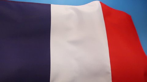 National Flag France Tricolor Featuring Three Stock Footage Video (100% ...