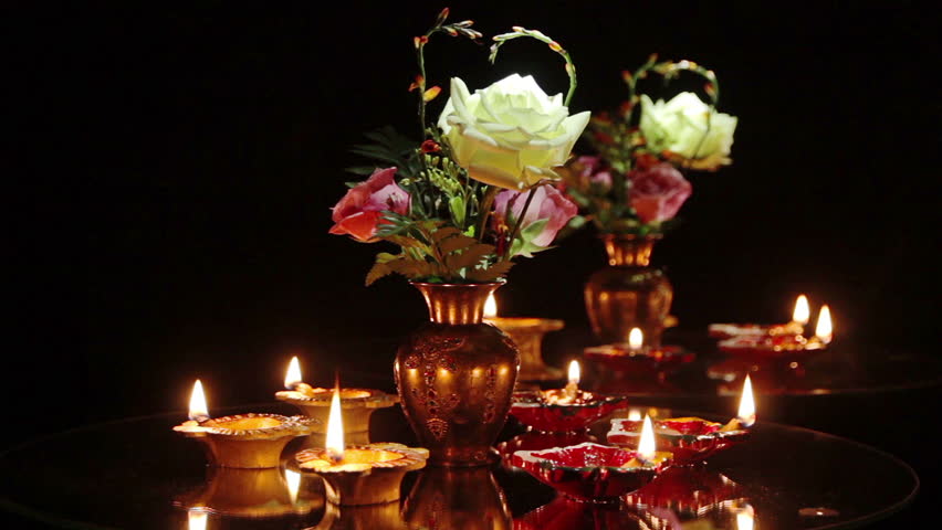 Deepak Oil Lamp. Deepavali Stock Footage Video (100% Royalty-free ...