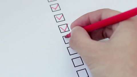 person checking off do list check Stock Footage Video (100% Royalty ...
