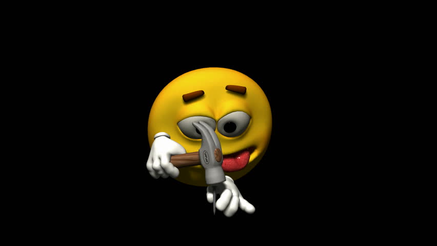 Emoticon Animation: Nailed. with Alpha Stock Footage Video (100% ...