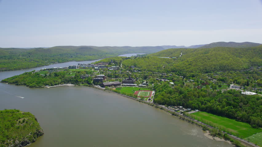 aerial view west point military academy Stock Footage Video (100% ...