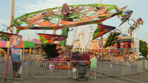 Nashville September 5 Cliff Hanger Carnival Stock Footage Video (100% ...