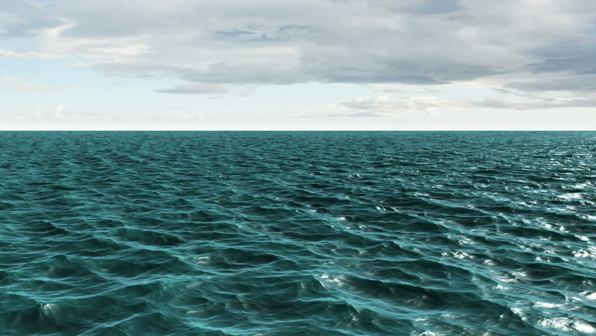 digitally generated blue ocean moving on Stock Footage Video (100% ...