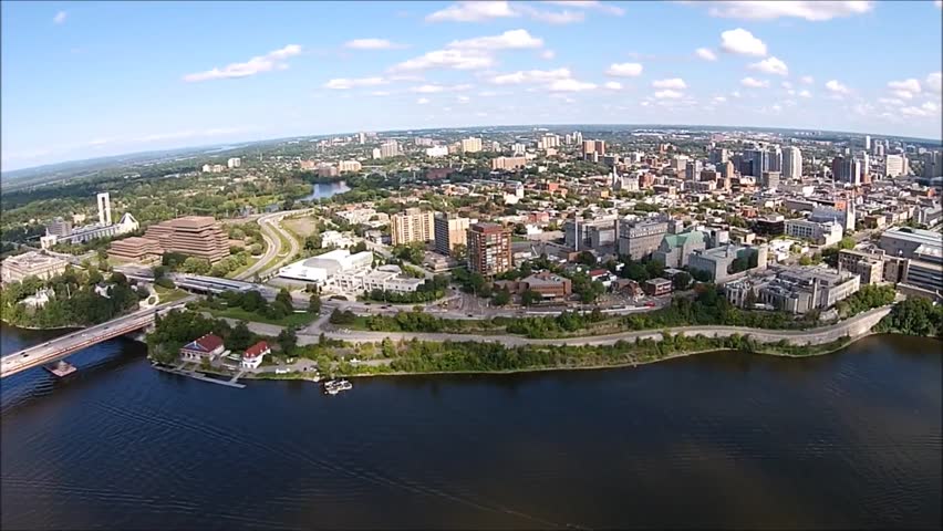 ottawa hull aerial panoramic Stock Footage Video (100% Royalty-free ...