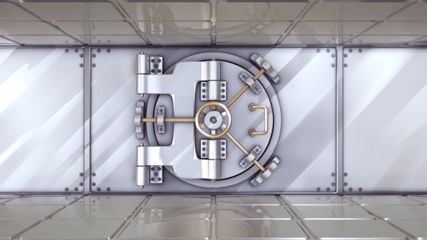 giant metallic vault door opening alpha Stock Footage Video (100% ...