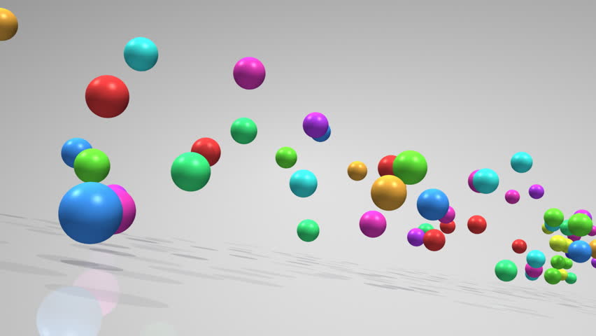 Loop Bouncing Random Colored Balls Stock Footage Video (100% Royalty ...