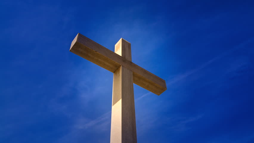 easter cross against blue sky background Stock Footage Video (100% ...