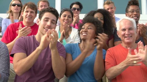 Audience Applaud Clapping Happiness Appreciation Training Stock Photo ...