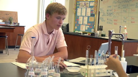 High School Pupils Carrying Out Experiment Stock Footage Video (100% ...