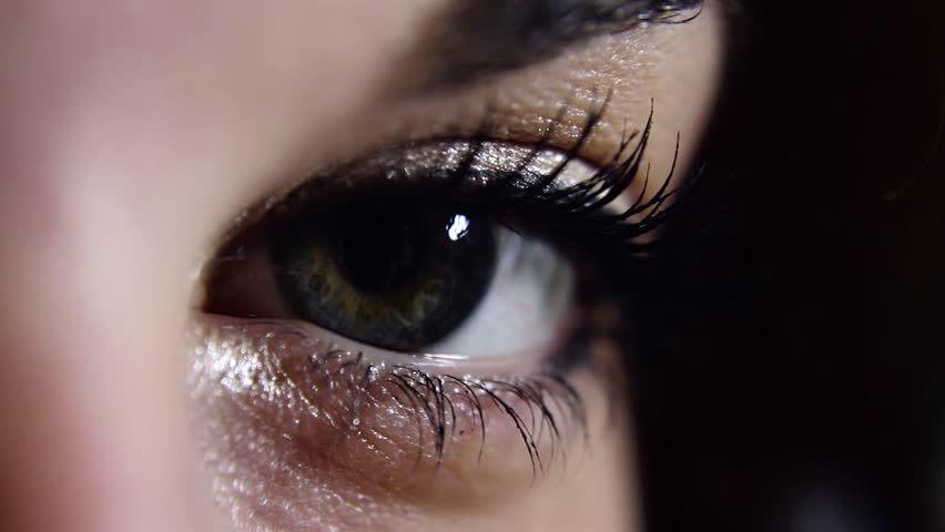 beautiful female eye opening blinking Stock Footage Video (100% Royalty ...