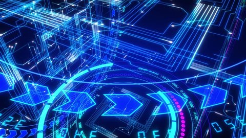 Futuristic Technological Abstract Motion Background Seamless Stock ...