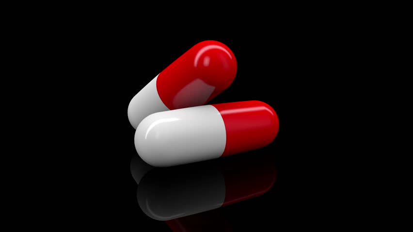 two pills white red colors rotating Stock Footage Video (100% Royalty ...