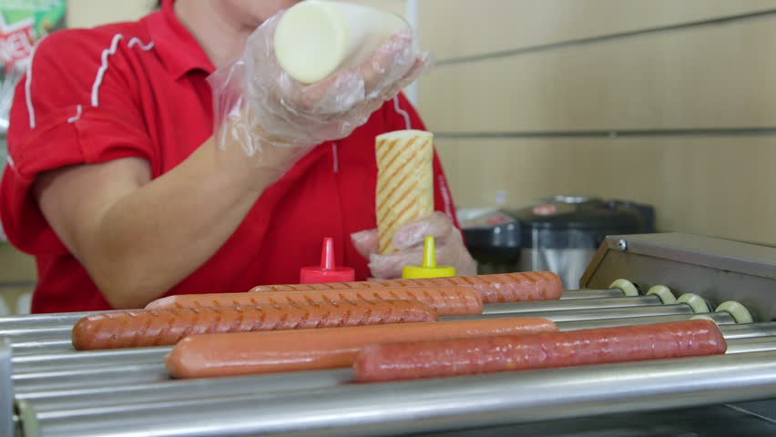 female food service employee prepares top Stock Footage Video (100% ...