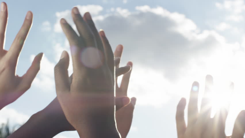 hands reaching sun solar energy concept Stock Footage Video (100% ...