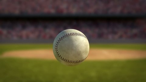 White Leather Baseball Flying Fast Through Stock Footage Video (100% ...
