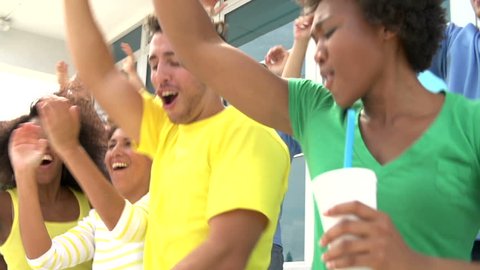 Audience Dancing Concert Performance Slow Motion Stock Footage Video ...