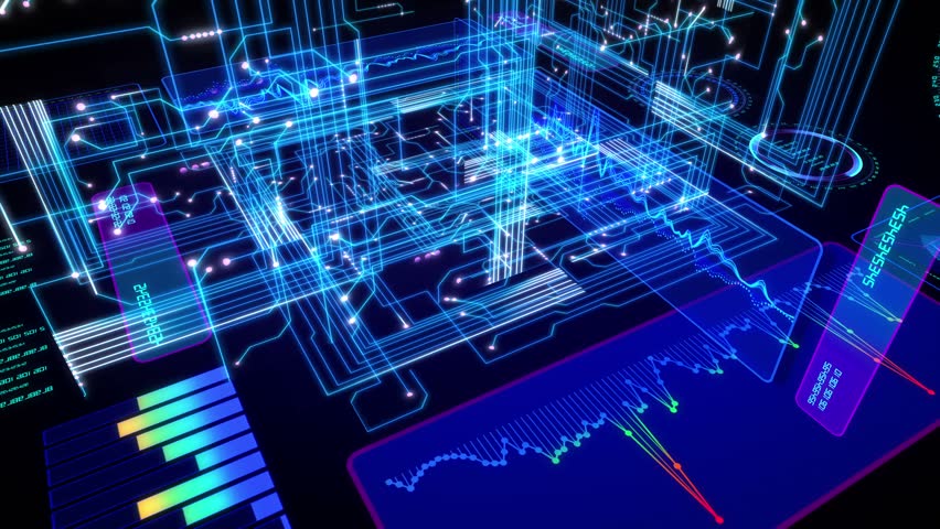 4k Futuristic Technological Abstract Motion Stock Footage Video (100% ...