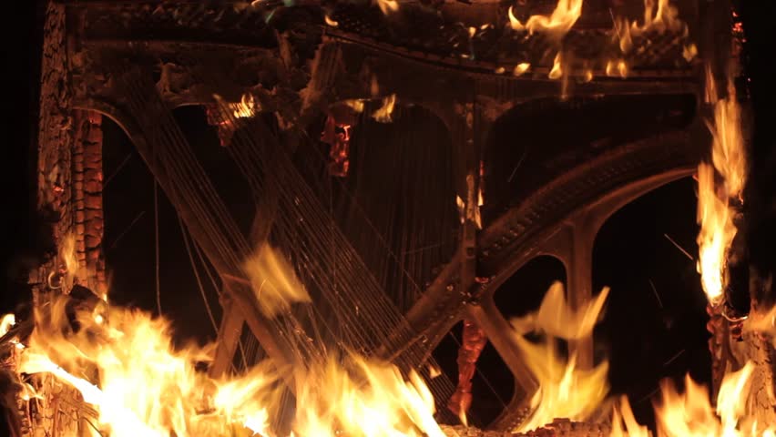 piano on fire burning musical instrument Stock Footage Video (100% ...