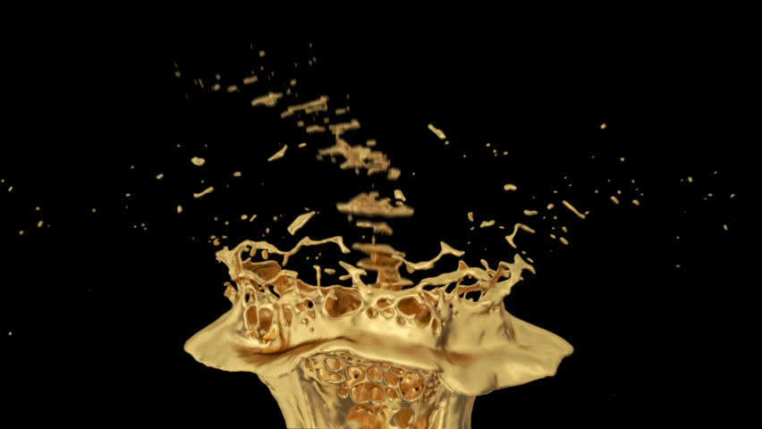 liquid gold splashing slow motion isolated Stock Footage Video (100% Royalty-free) 7441528 ...