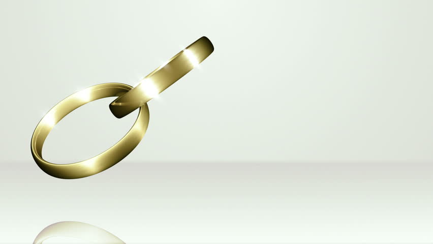 two wedding rings crossed on white Stock Footage Video (100% Royalty ...