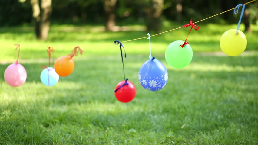 Many Colorful Balloons Hang On Stock Footage Video (100% Royalty-free ...
