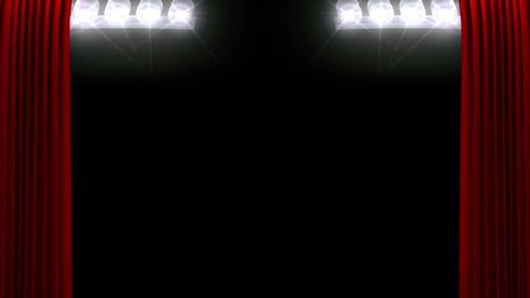 Showtime Banner Curtain Illuminated By Spotlights Stock Vector (Royalty ...