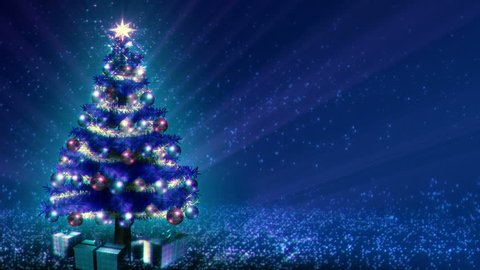Loopable Animated Christmas Tree Background Stock Footage Video (100% ...