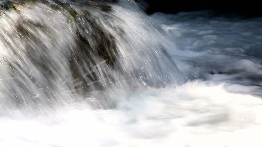 long shutter shot waterfall water splashing Stock Footage Video (100% ...