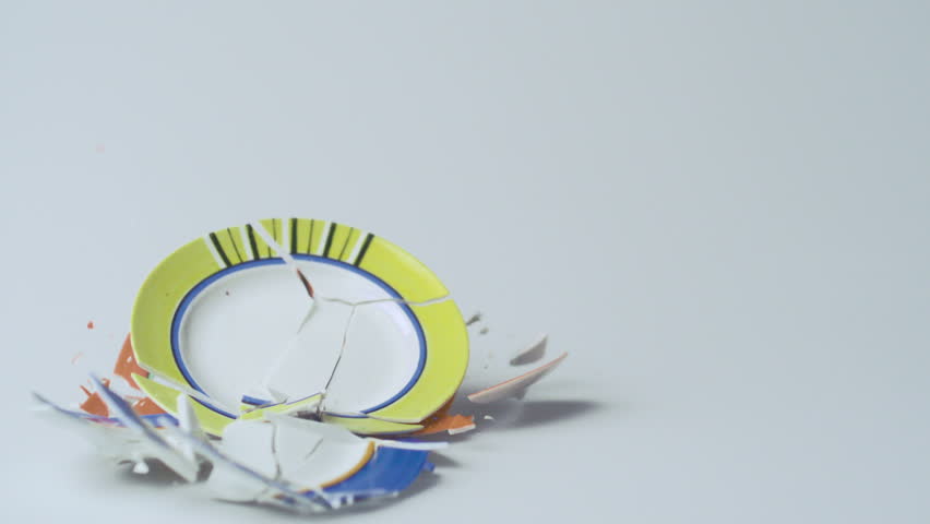 plates being smashed shooting high speed Stock Footage Video (100% ...