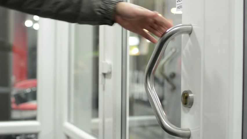 People(man) Walk Through the Door Stock Footage Video (100% Royalty ...