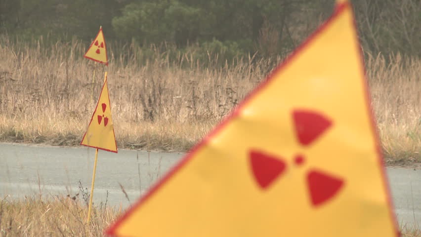 radiation hazard sign chernobyl exclusion zone Stock Footage Video (100 ...