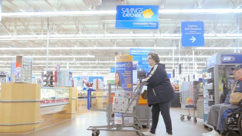 Providence Ri Oct 12 Walmart Store Stock Footage Video (100% Royalty ...