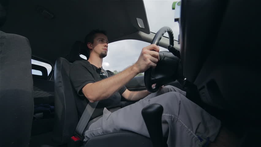 person tumbling eye while driving car Stock Footage Video (100% Royalty ...