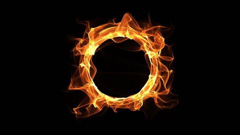 Ring Fire Realistic Burning Flame Flaming Stock Vector (Royalty Free ...