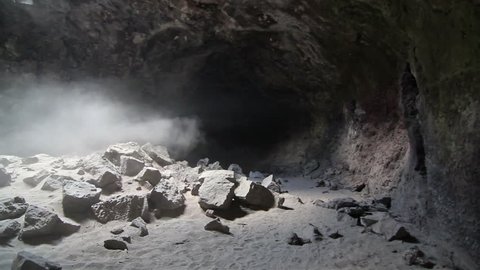 Dust Streams Down Hole Large Lava Stock Footage Video (100% Royalty ...